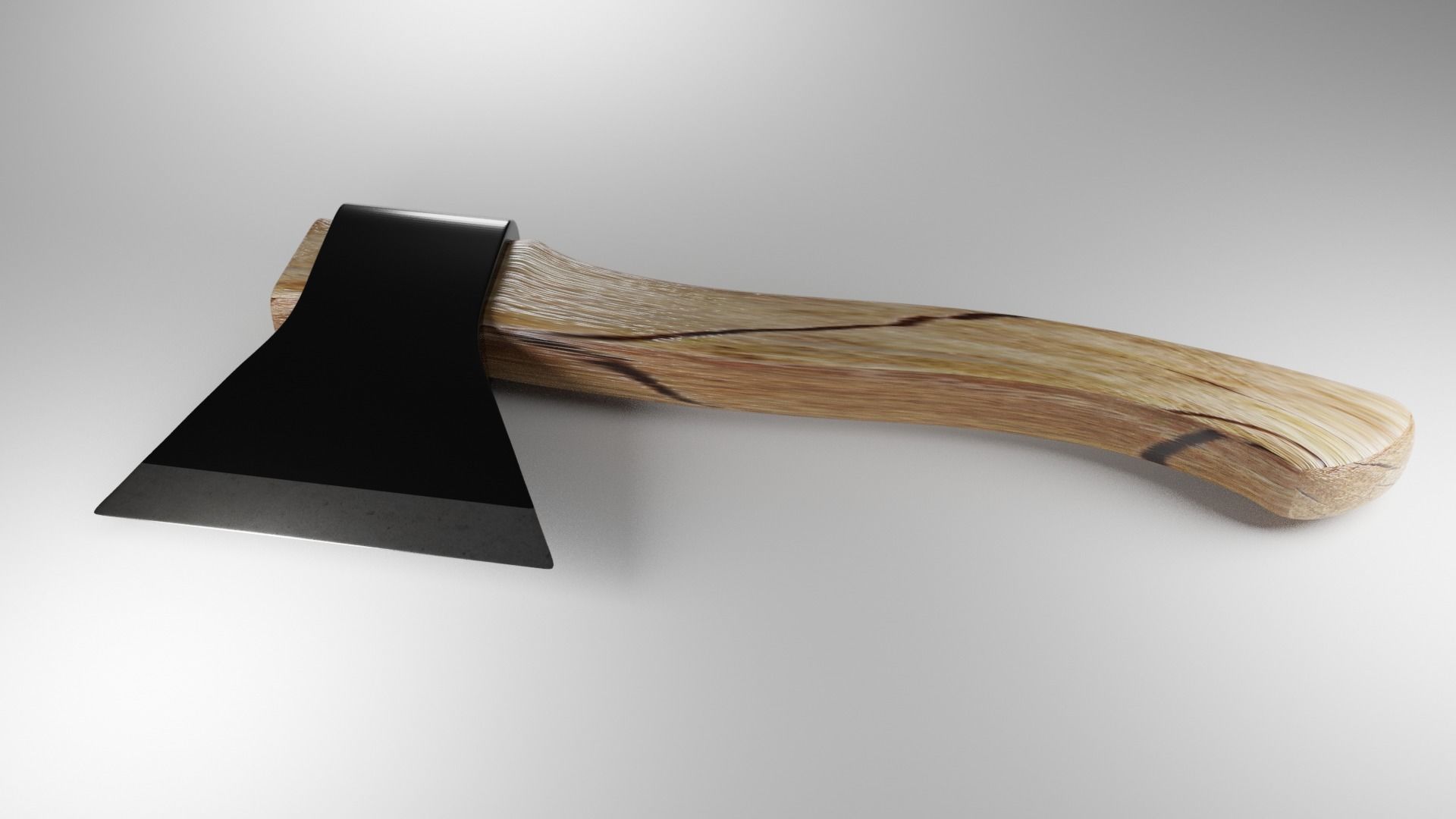 Topor wooden axe with handle 3D model | CGTrader