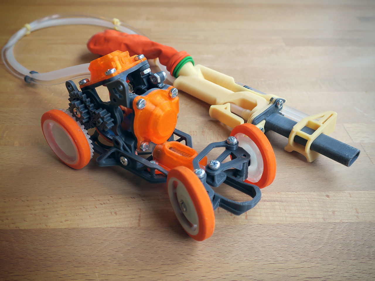 Pneumobile - Pneumatic Toy Car 3D model 3D printable | CGTrader
