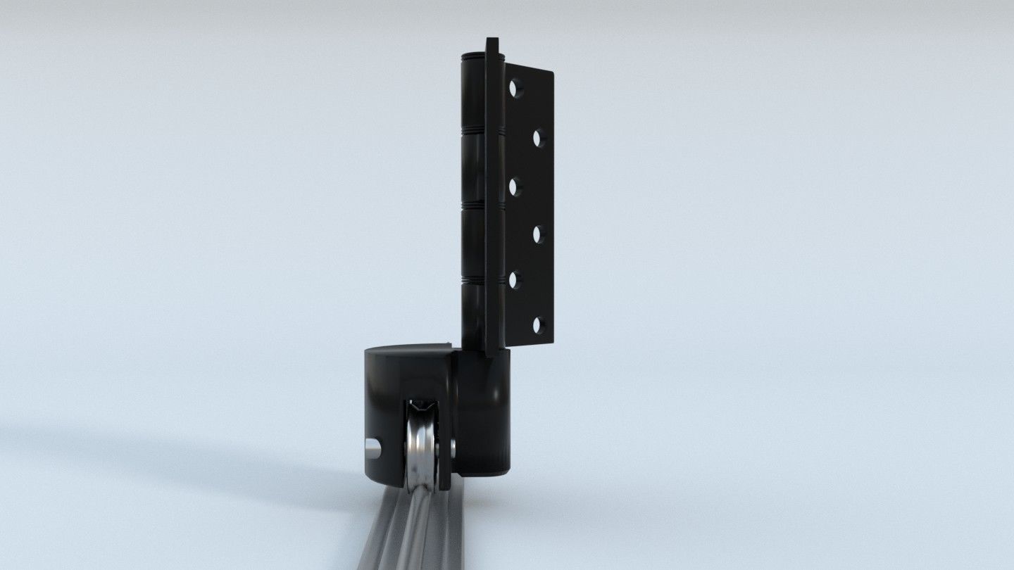 Bottom Roller hinge and track 3D model animated | CGTrader