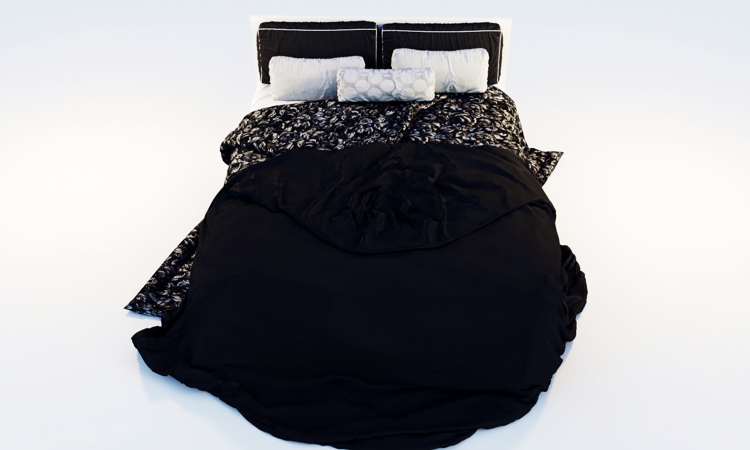 Bed Glanze black 3D model | CGTrader