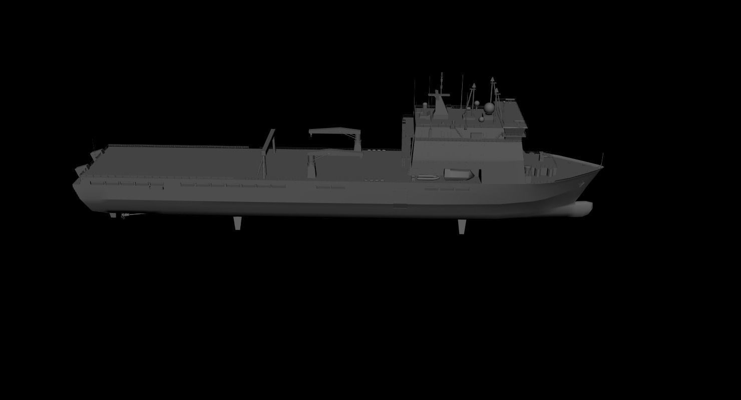 3D model Landing Ship Bay-Class VR / AR / low-poly | CGTrader