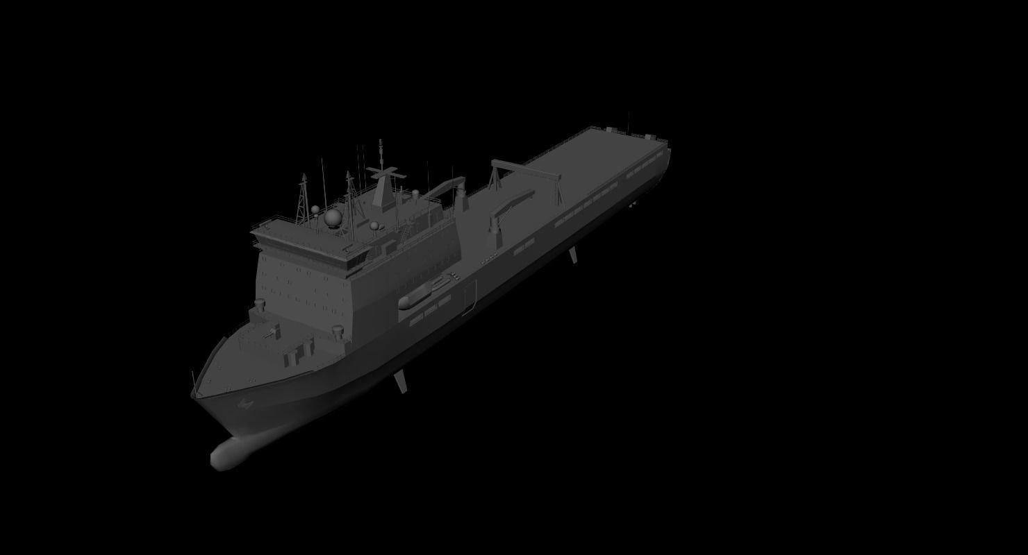 3D model Landing Ship Bay-Class VR / AR / low-poly | CGTrader