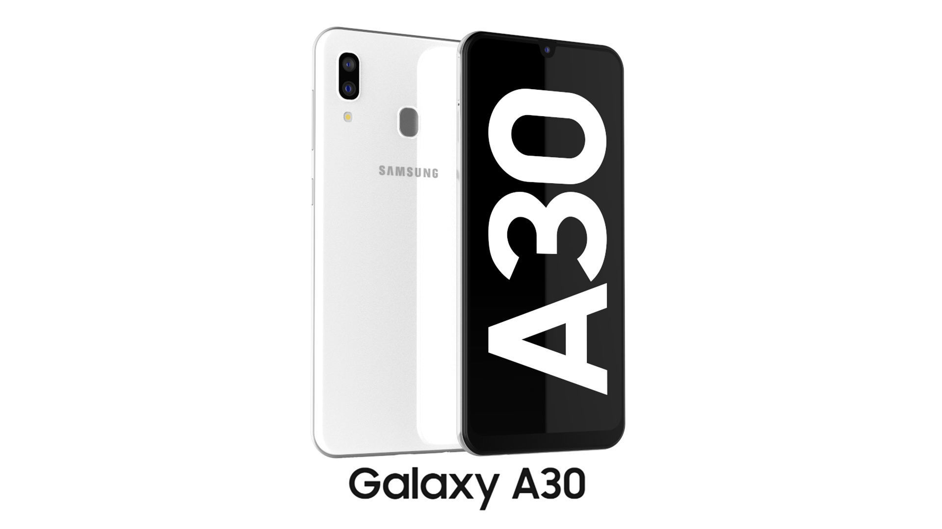Samsung Galaxy A30 White 3D model | CGTrader
