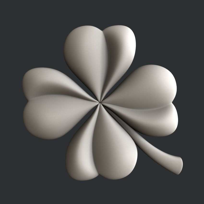 3d STL models for CNC router clover 3D model | CGTrader