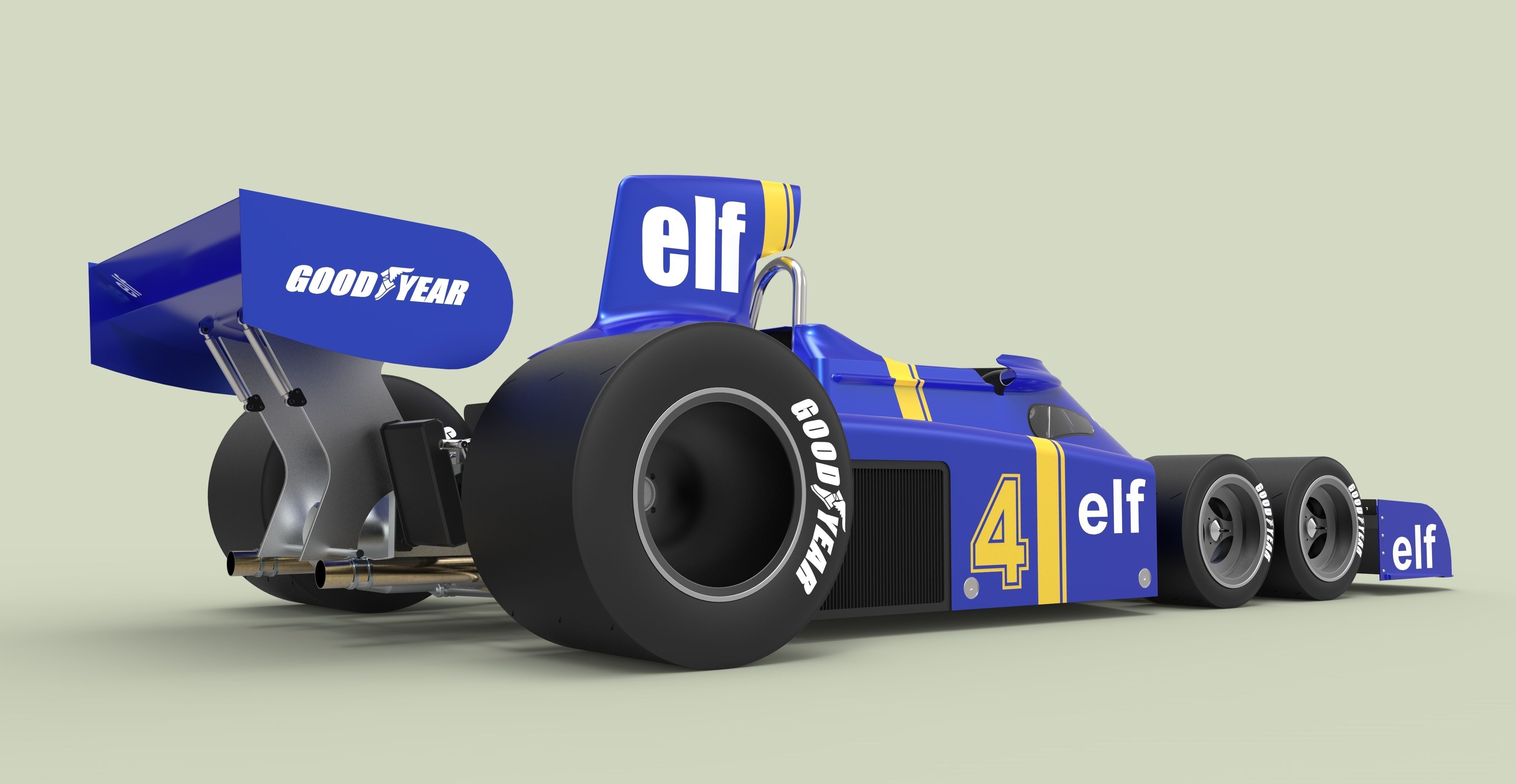 Tyrrell P34 six-wheeler formula 1 3D model | CGTrader