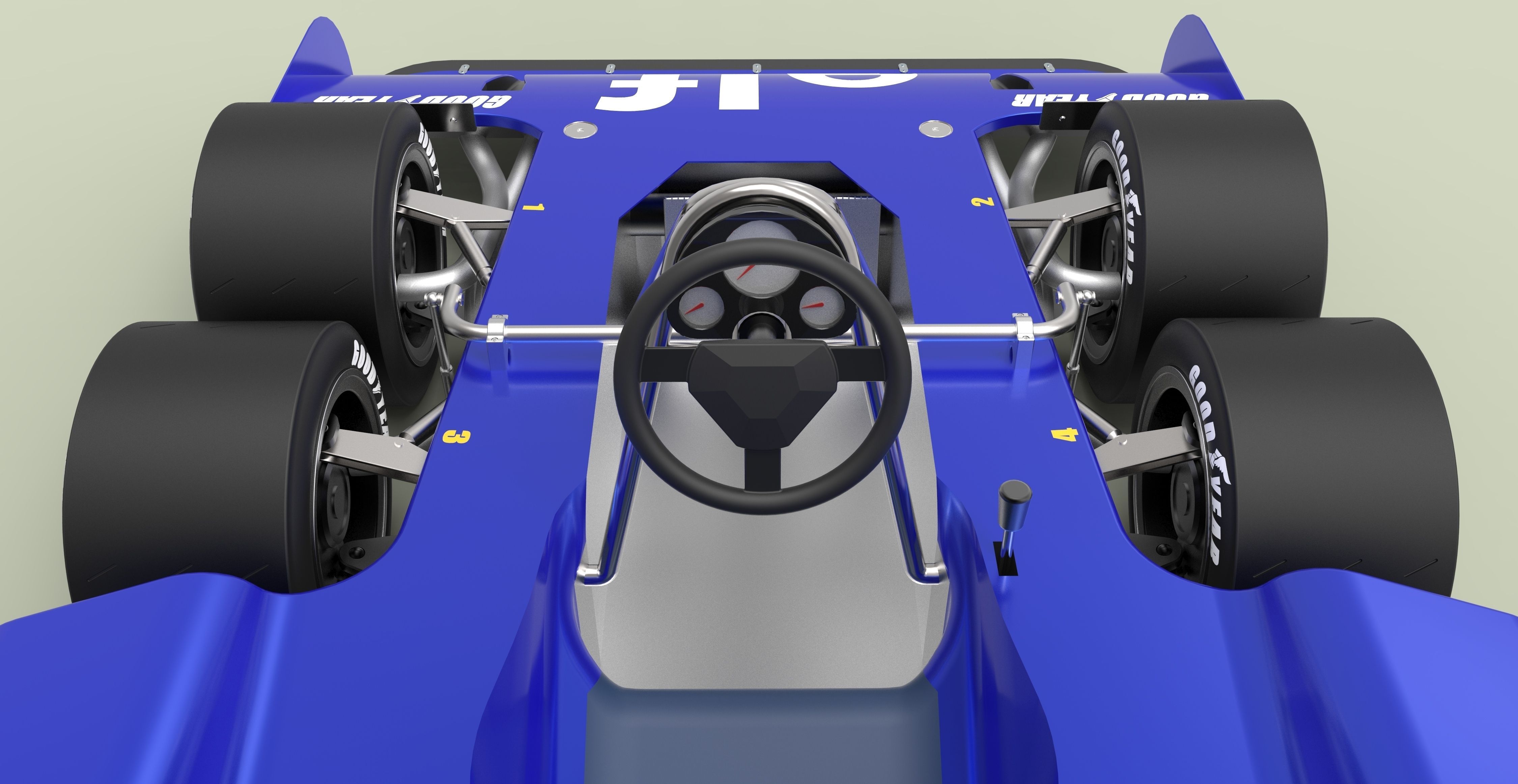 Tyrrell P34 six-wheeler formula 1 3D model | CGTrader