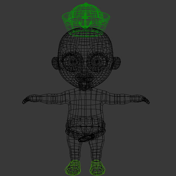 Sailor man baby Cartoon Rigged 3D model rigged | CGTrader