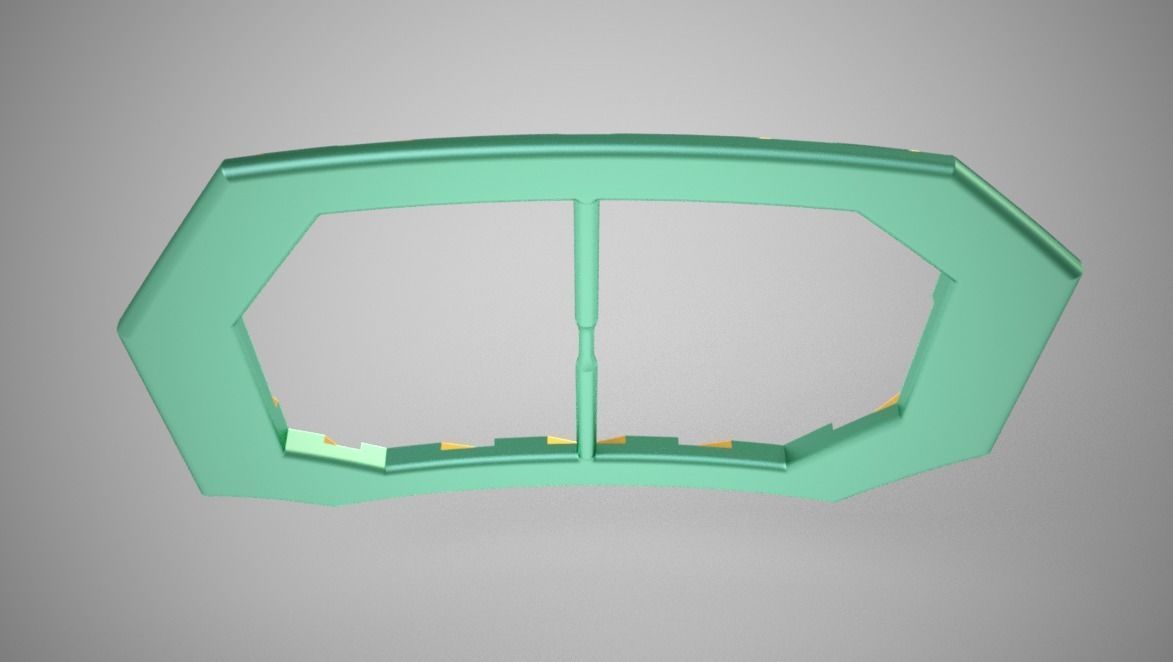 3D model Striped Belt Buckle VR / AR / low-poly | CGTrader