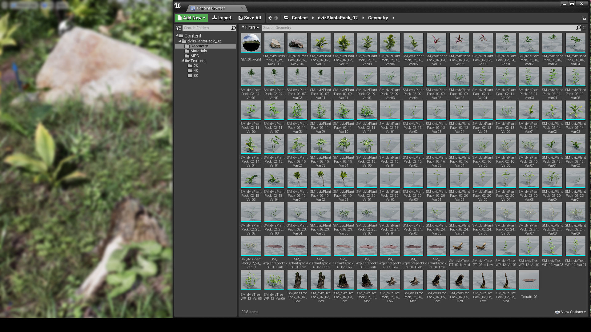 3D model Realistic Grass and Plants Pack 02 - Unreal Engine 4 VR / AR ...
