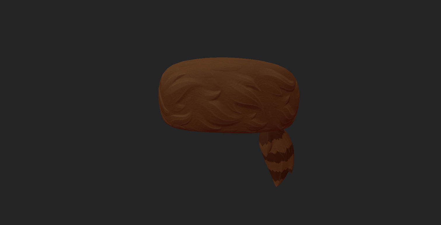 Coonskin Cap 3D model | CGTrader