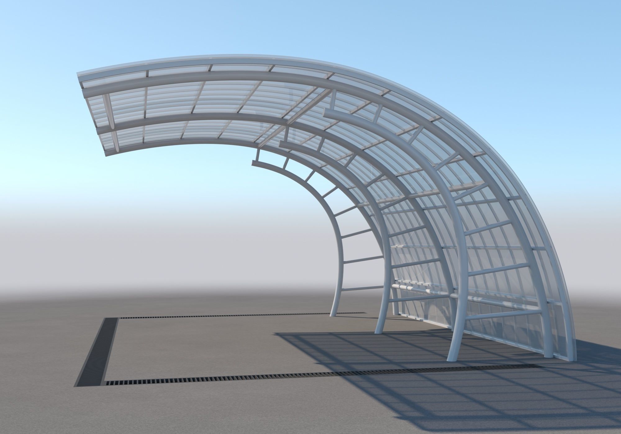 Carport Design With Steel Construction 5 3D model | CGTrader