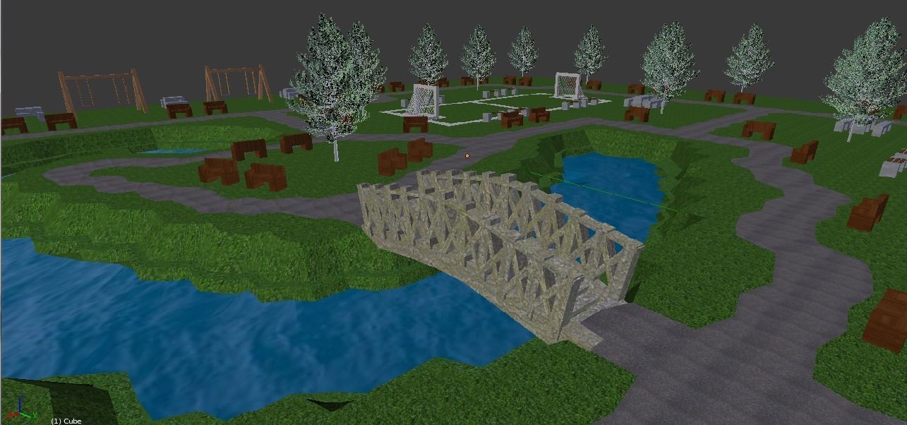 Blender 3D Model PARK very good quality free 3D model | CGTrader