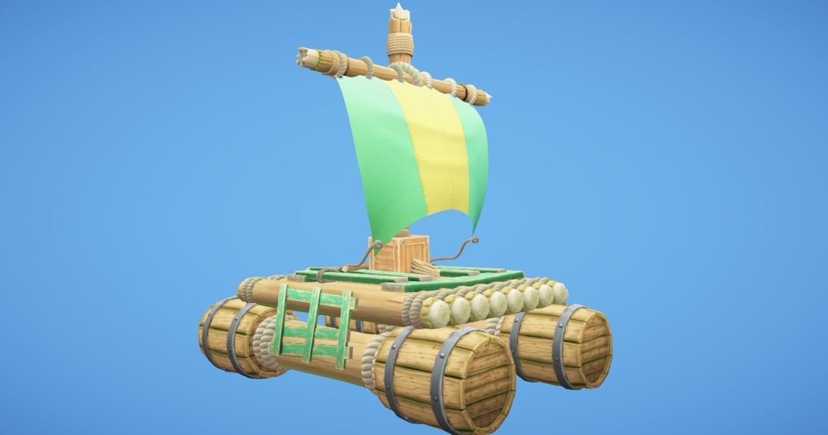 3D model Raft Hand-Painted VR / AR / low-poly | CGTrader