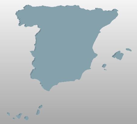 Spain map of 3D model | CGTrader