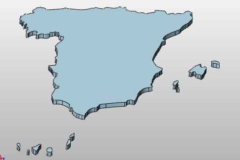 Spain map of 3D model | CGTrader
