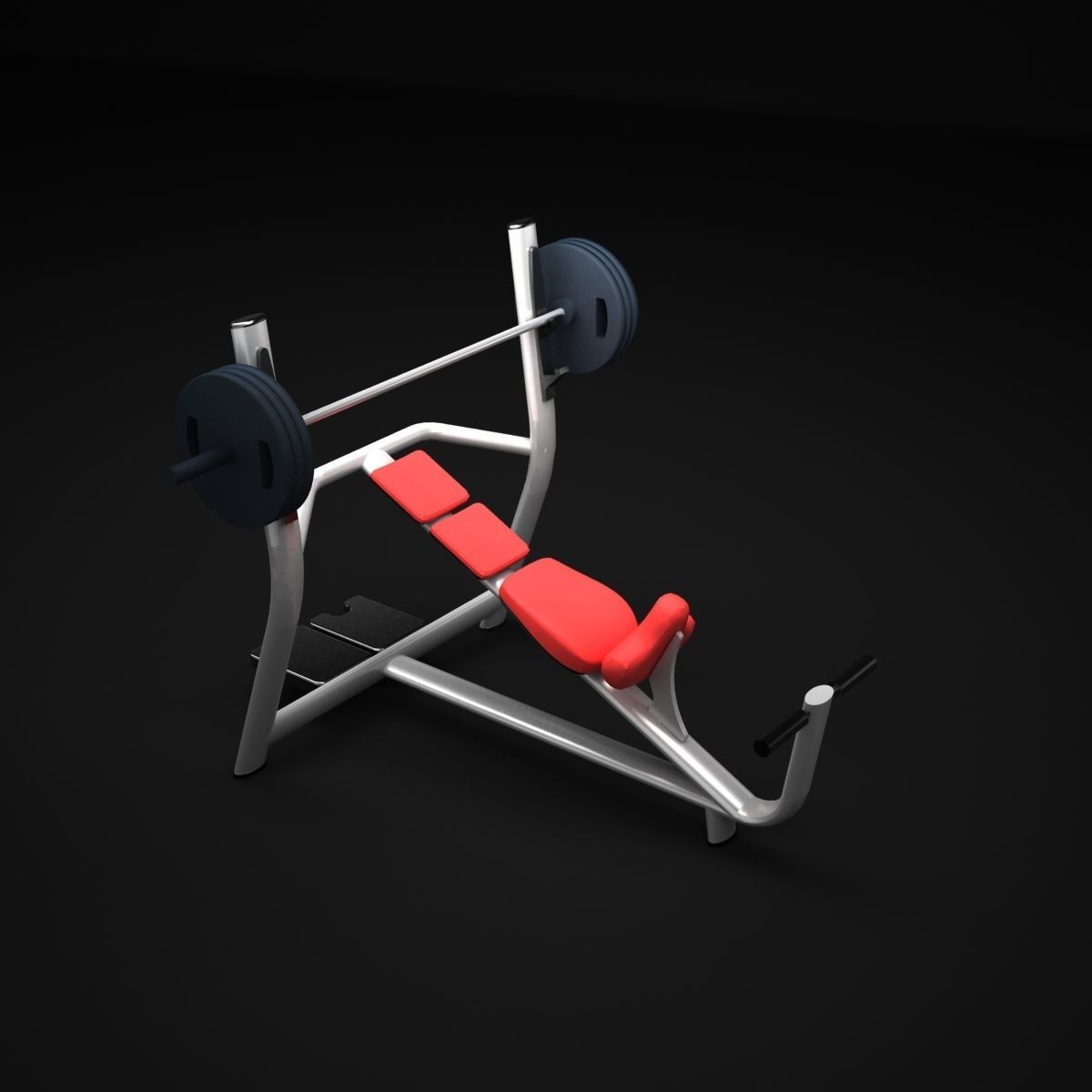 Bench Inclined 3D model | CGTrader