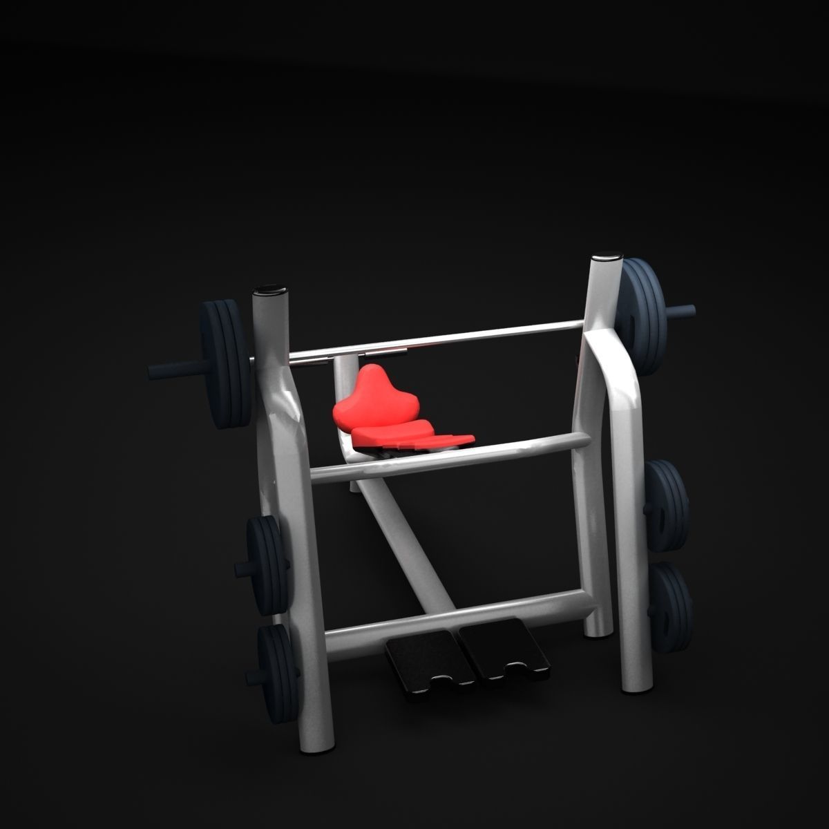 Bench Inclined DR 3D model | CGTrader