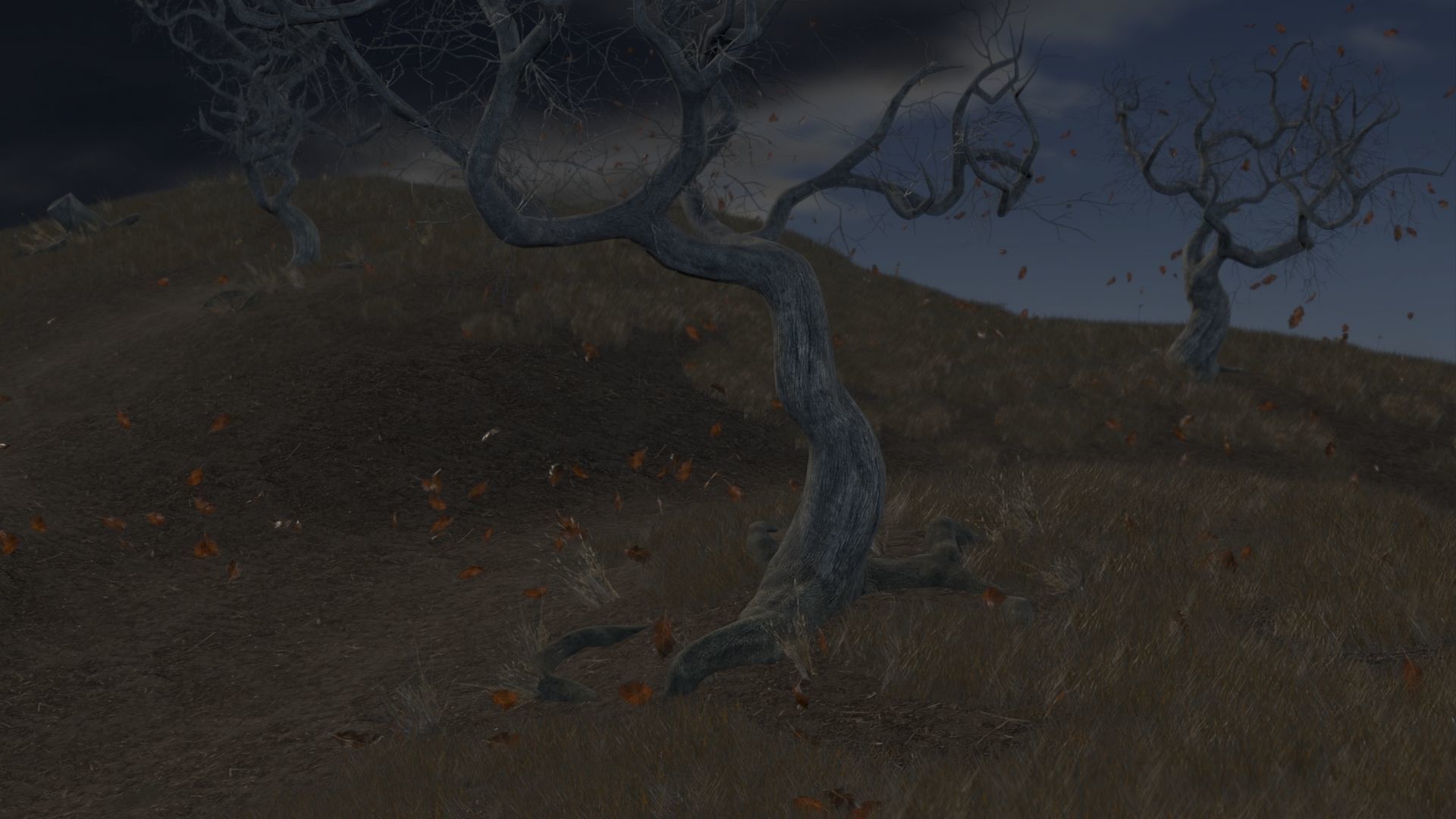 3D model Low Poly Creepy Dead Tree Foliage Pack With PBR Materials VR ...