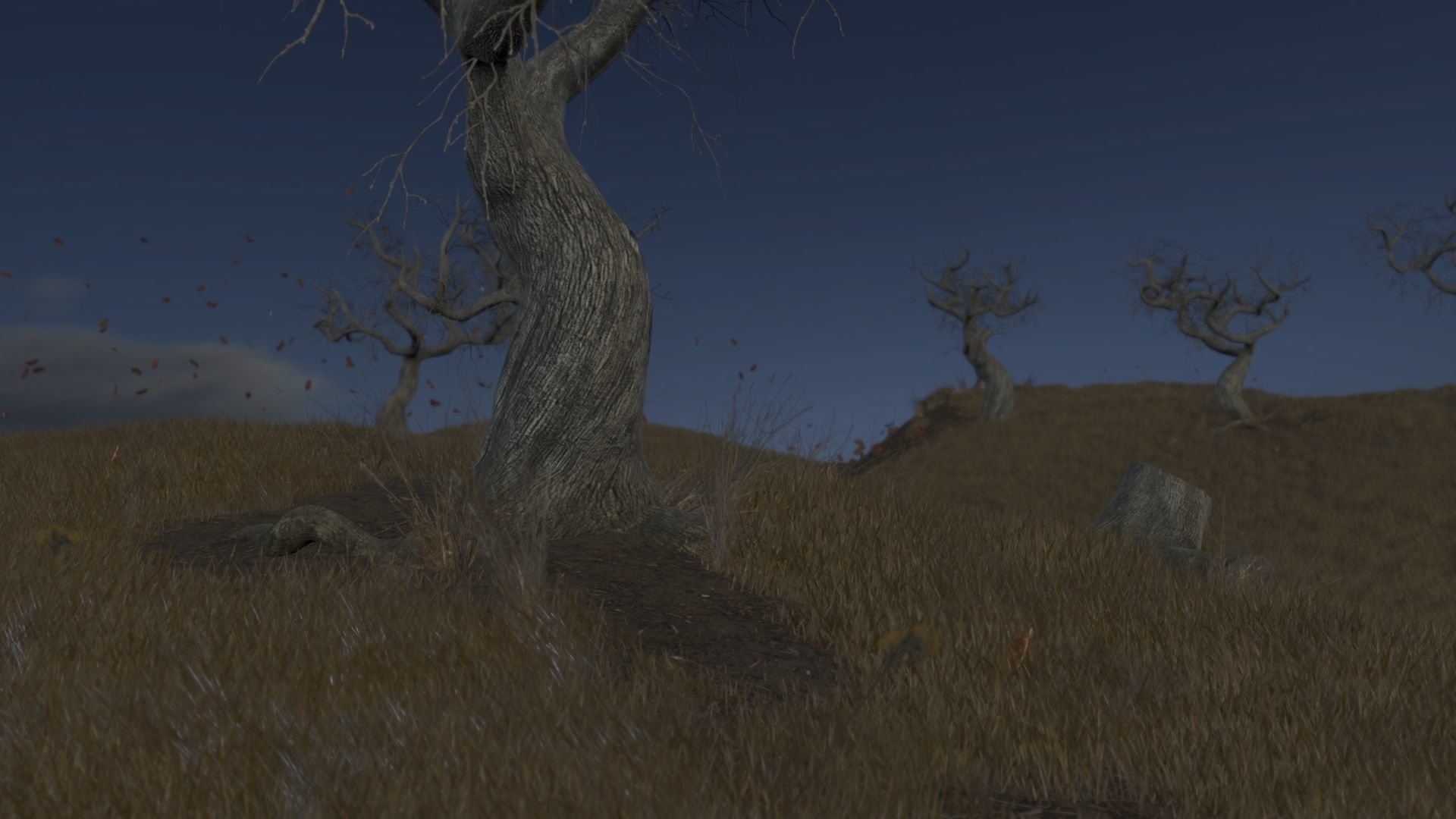 3D model Low Poly Creepy Dead Tree Foliage Pack With PBR Materials VR ...