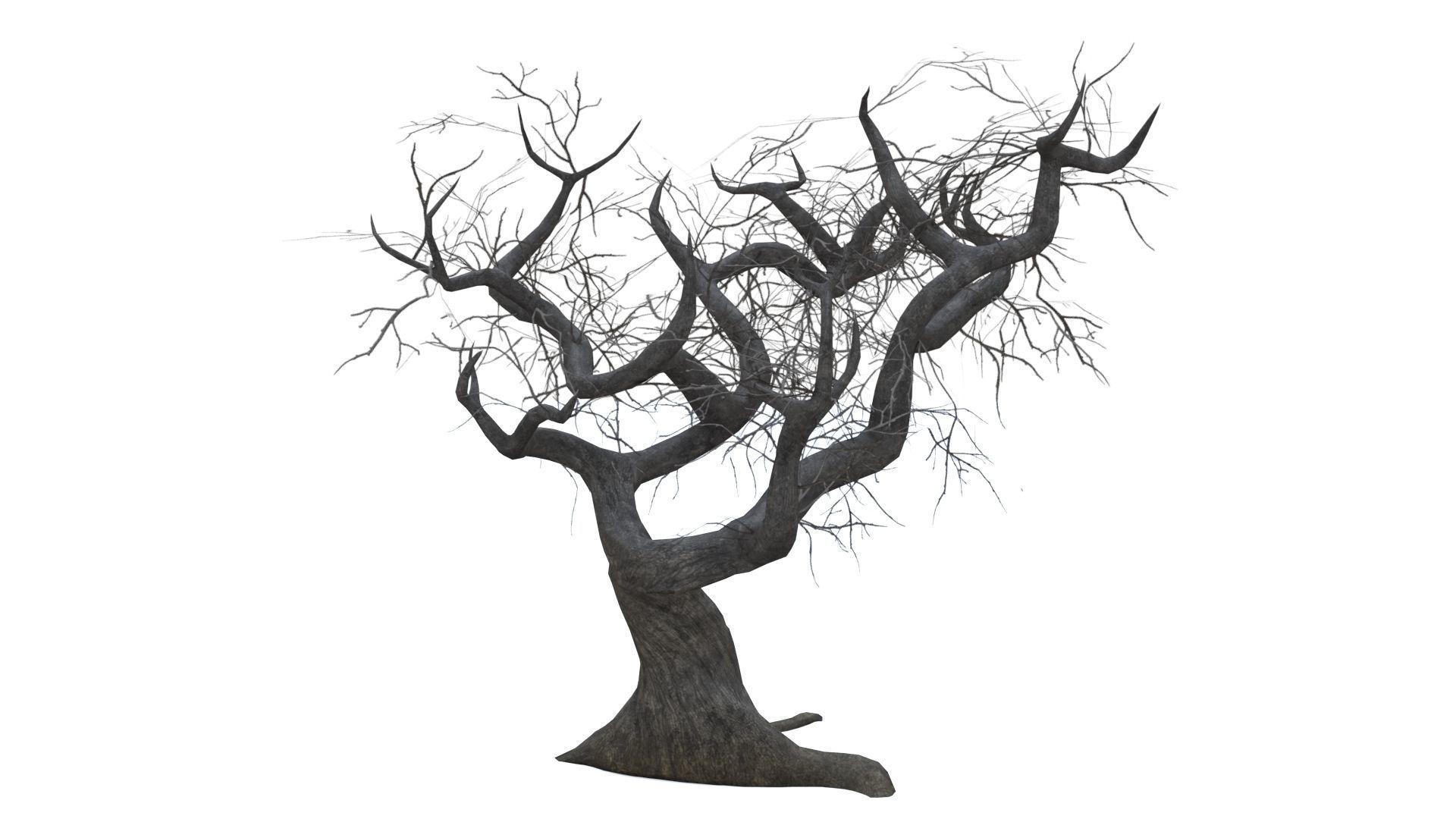 3D model Low Poly Creepy Dead Tree Foliage Pack With PBR Materials VR ...