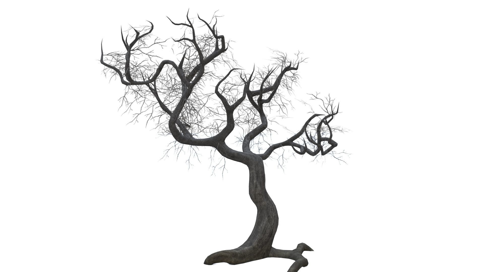 3D model Low Poly Creepy Dead Tree Foliage Pack With PBR Materials VR ...