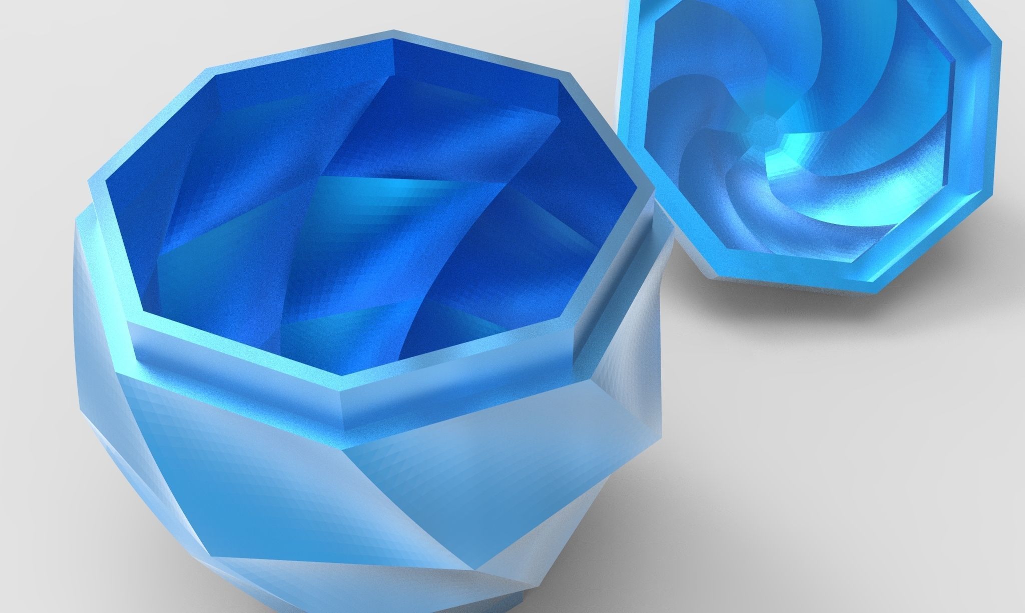 Twist Box with a Lid 3D model 3D printable | CGTrader