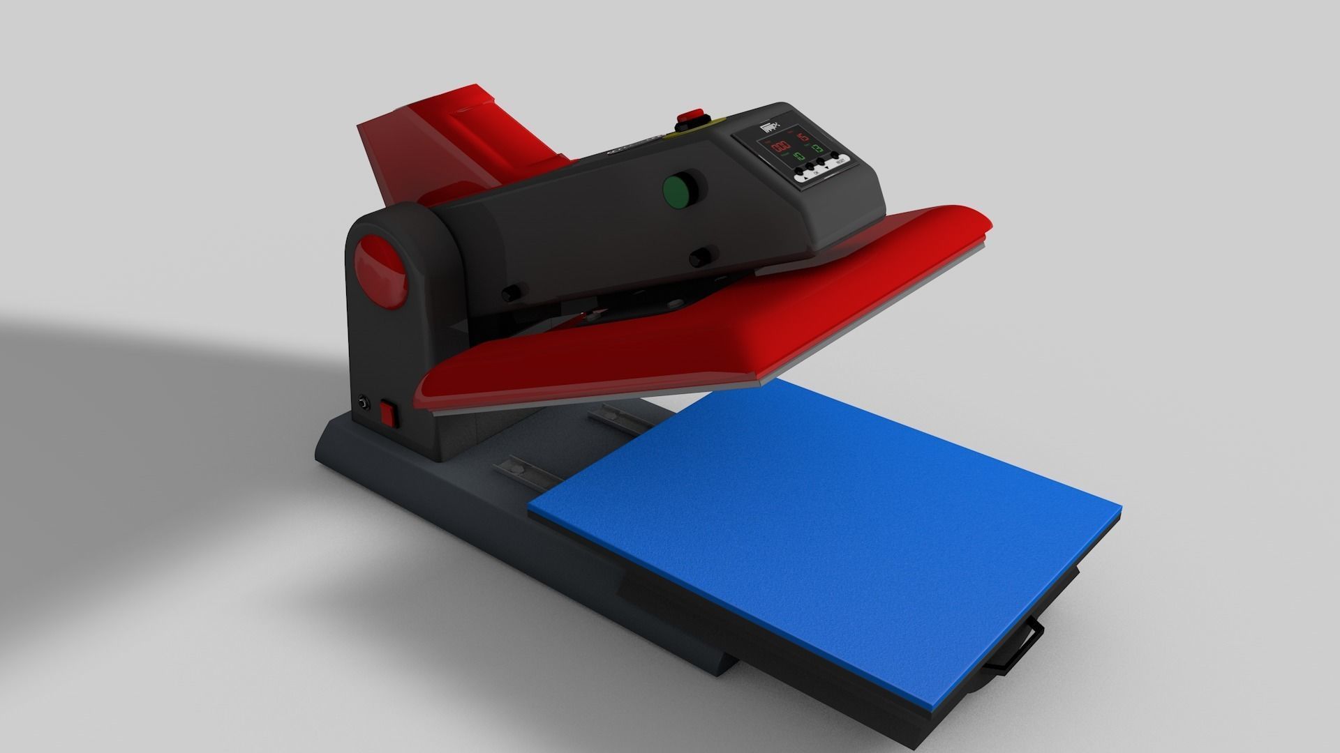 Automatic Flatbed Heat Press Machine free 3D model rigged | CGTrader