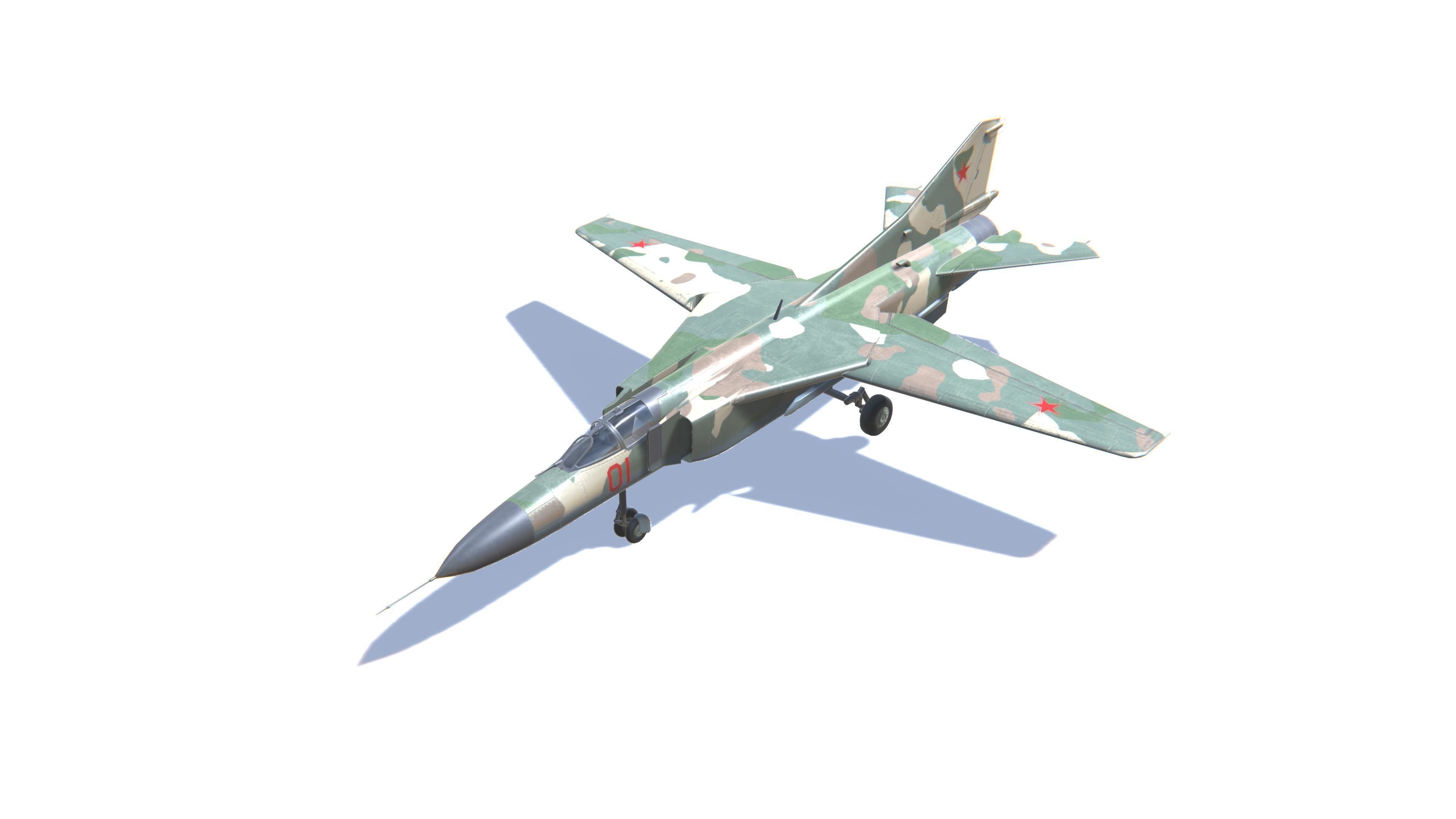 3D model MIG-23 Flogger Jet Fighter Aircraft VR / AR / low-poly | CGTrader