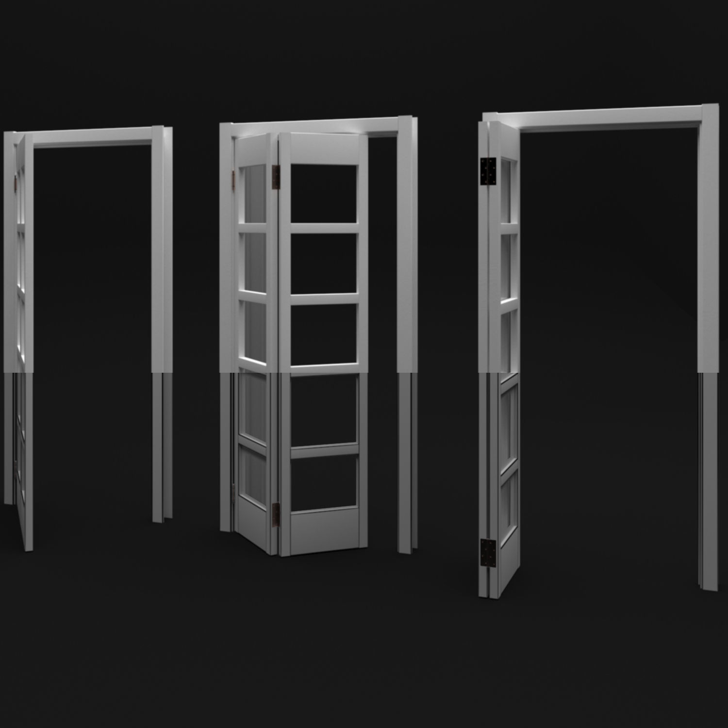 french door 3D model rigged | CGTrader