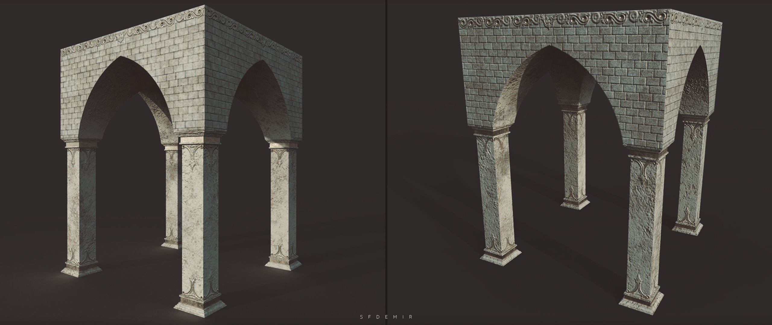 3D model Roman Arch Model VR / AR / low-poly | CGTrader