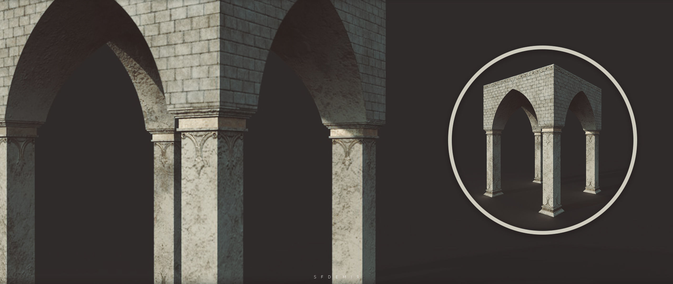 3D model Roman Arch Model VR / AR / low-poly | CGTrader