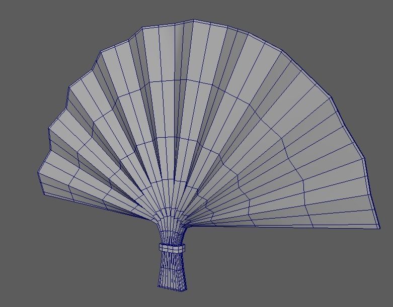 paper fan 3D model | CGTrader