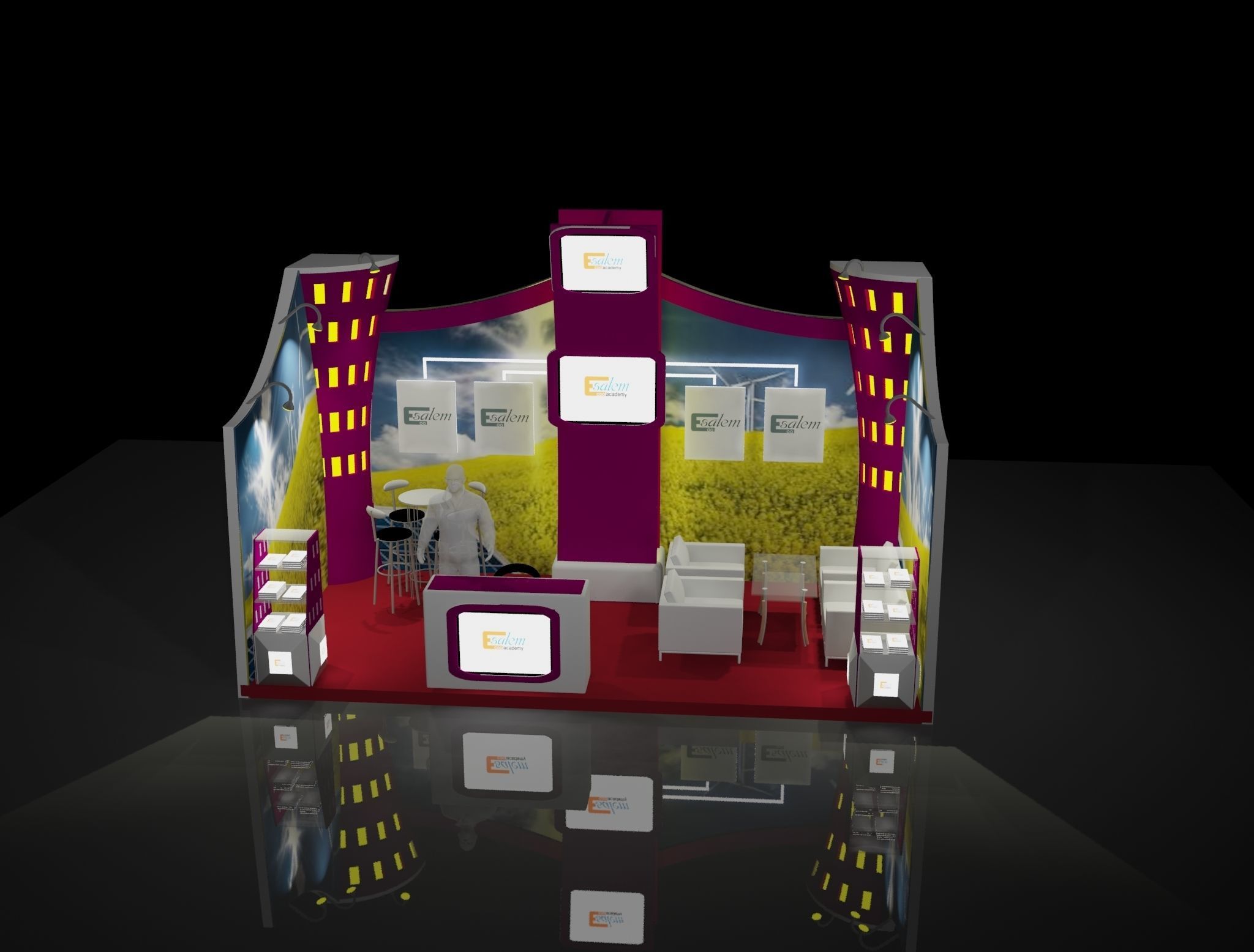 Exhibition booth 3x6 3D model | CGTrader