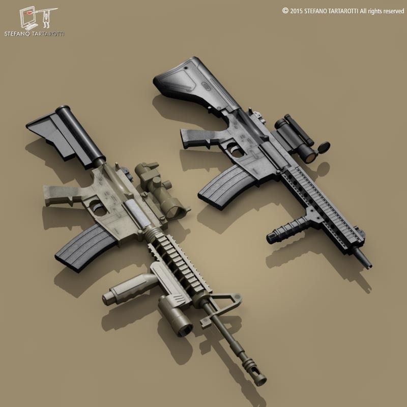 M4 rifle 3D model | CGTrader
