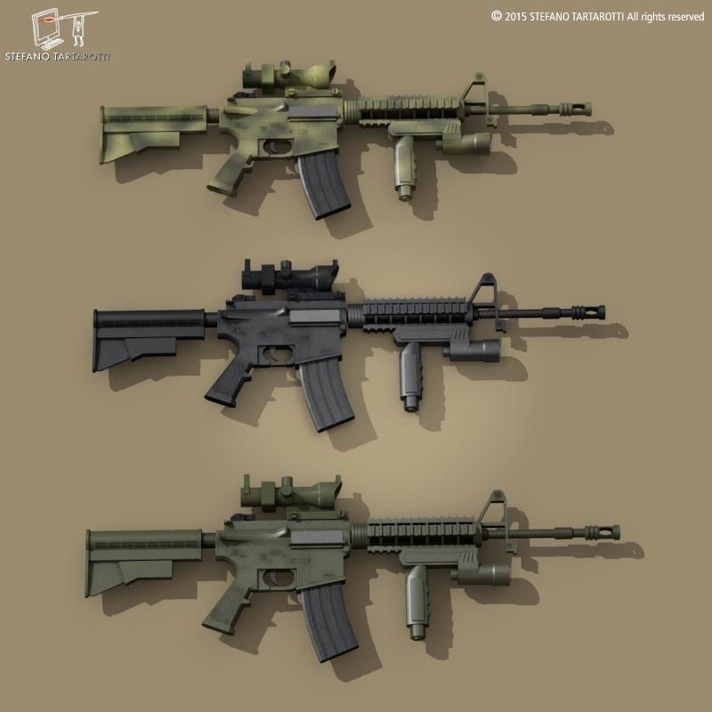 M4 rifle 3D model | CGTrader