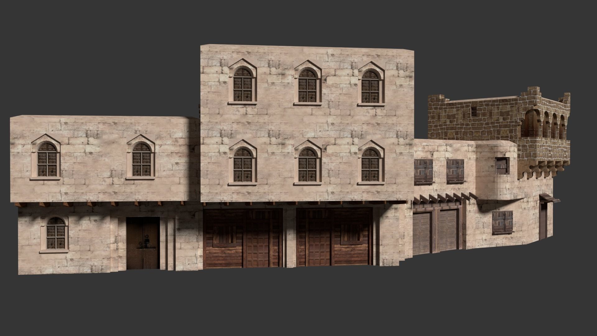 3D model ancient arabian buildings VR / AR / low-poly | CGTrader