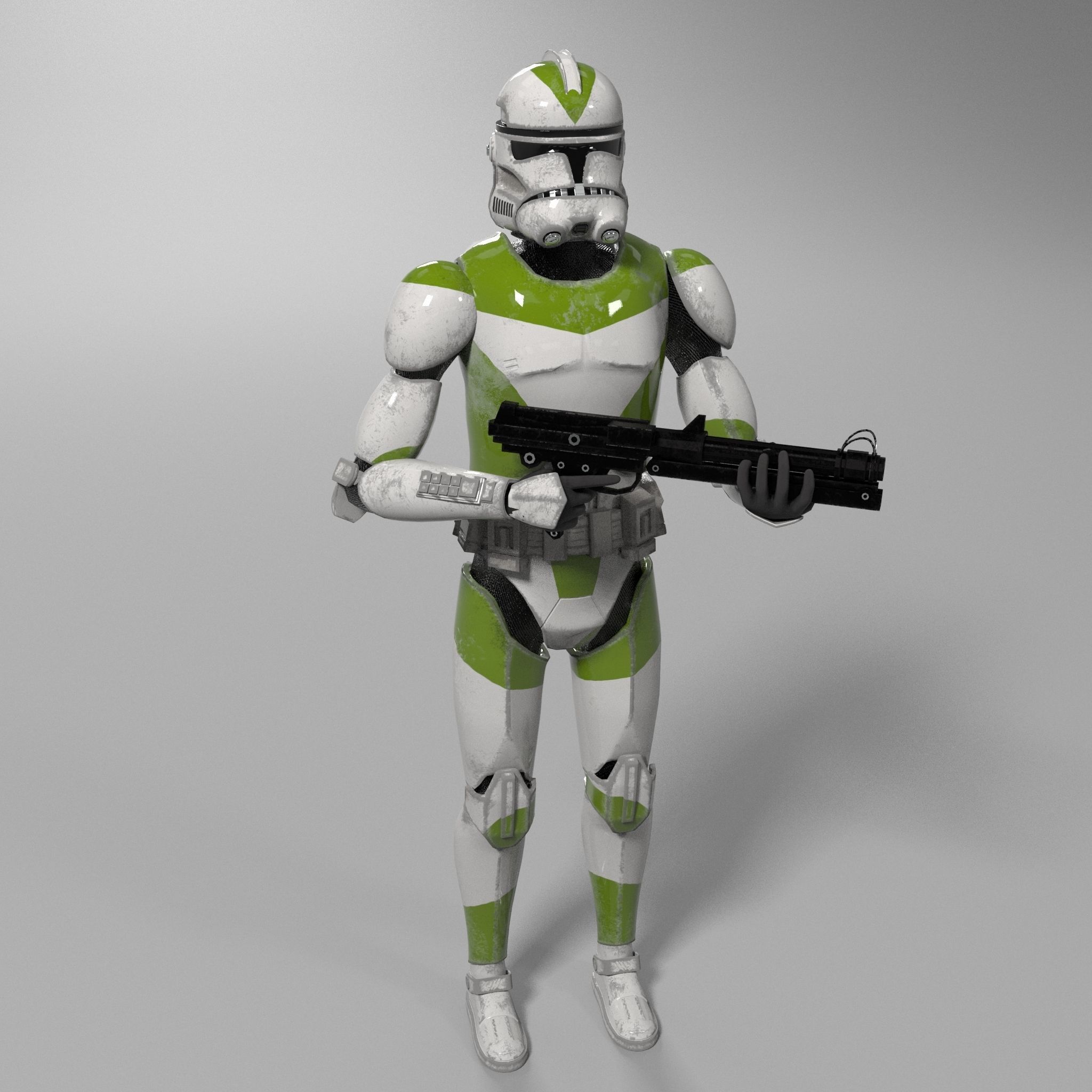 Clone Trooper with gun 3D model | CGTrader