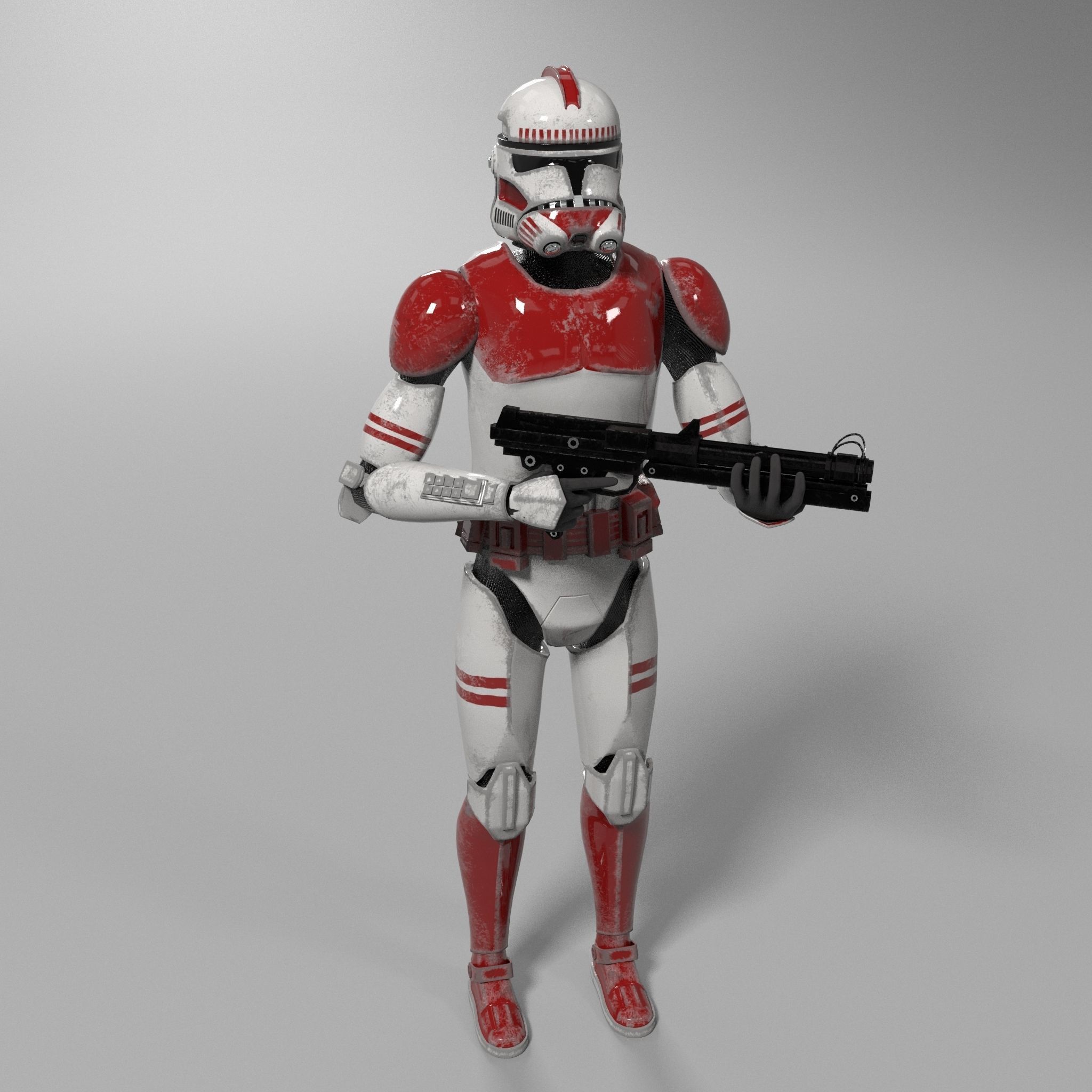 Clone Trooper with gun 3D model | CGTrader