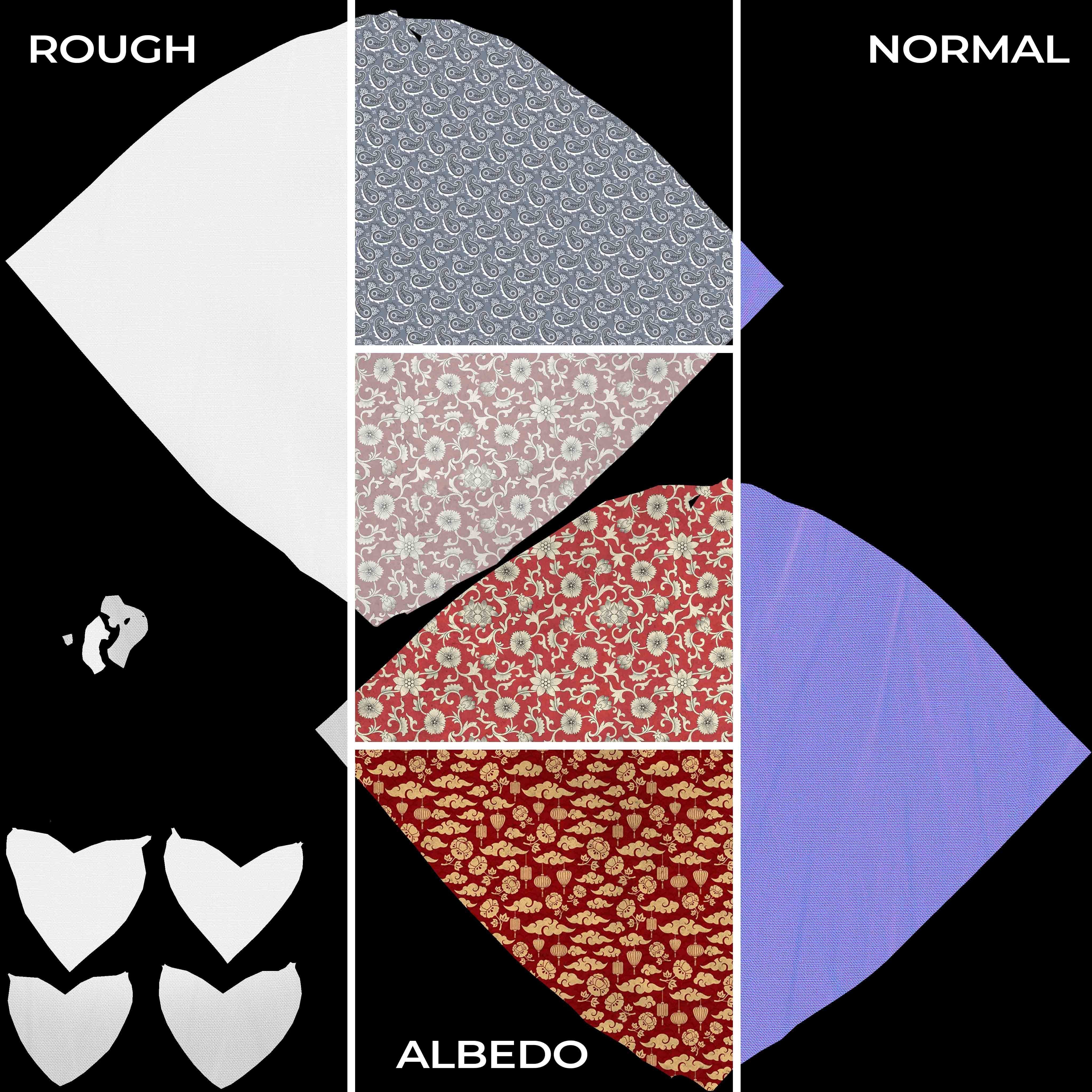 bandanas patterns 3D model | CGTrader