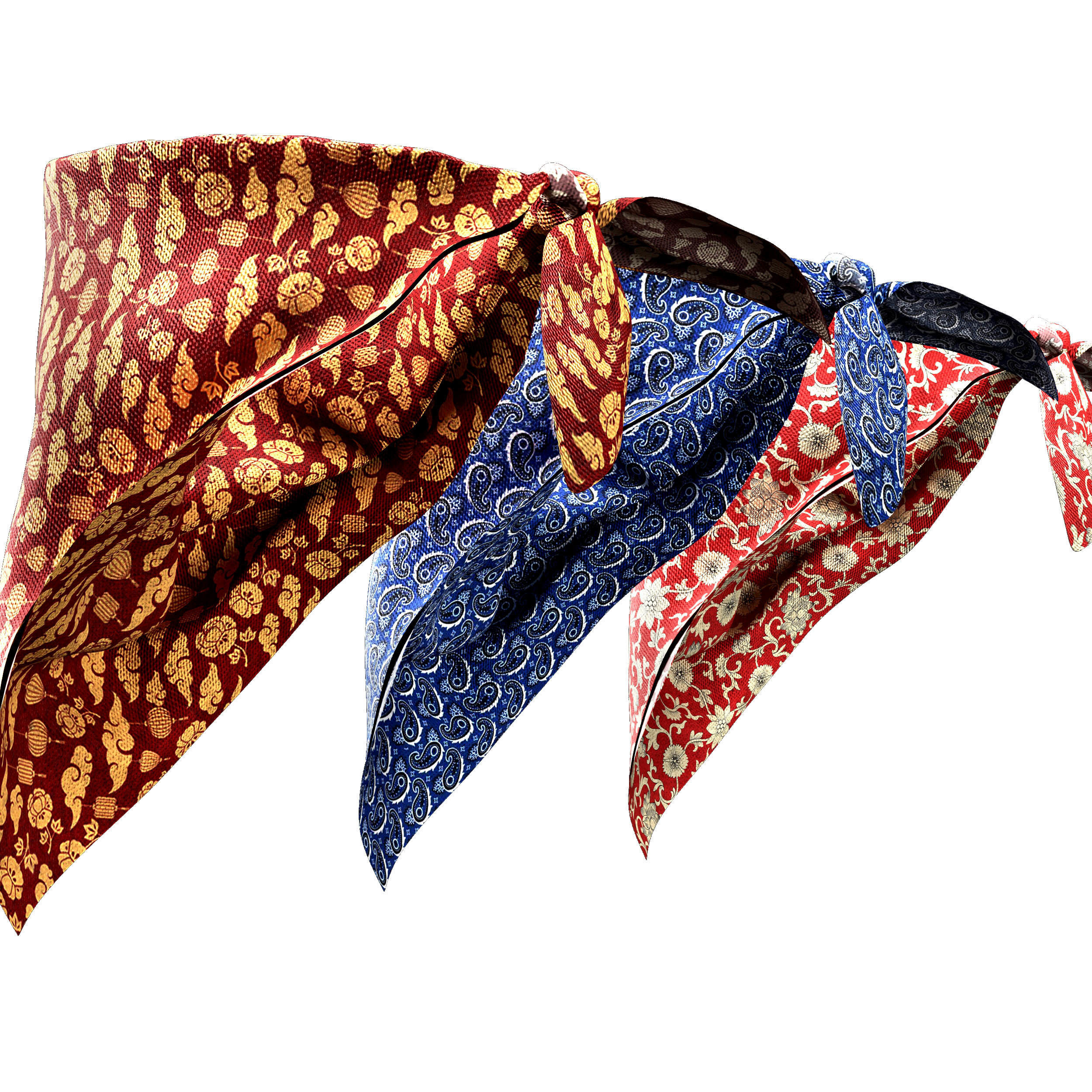 bandanas patterns 3D model | CGTrader