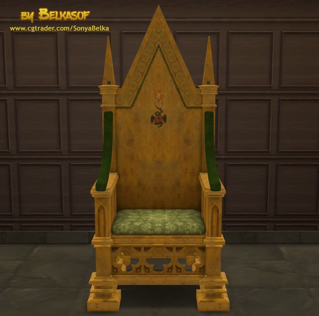 3D model Hogwarts Dumbledores chair - 3d Sculpture Harry Potter VR / AR ...