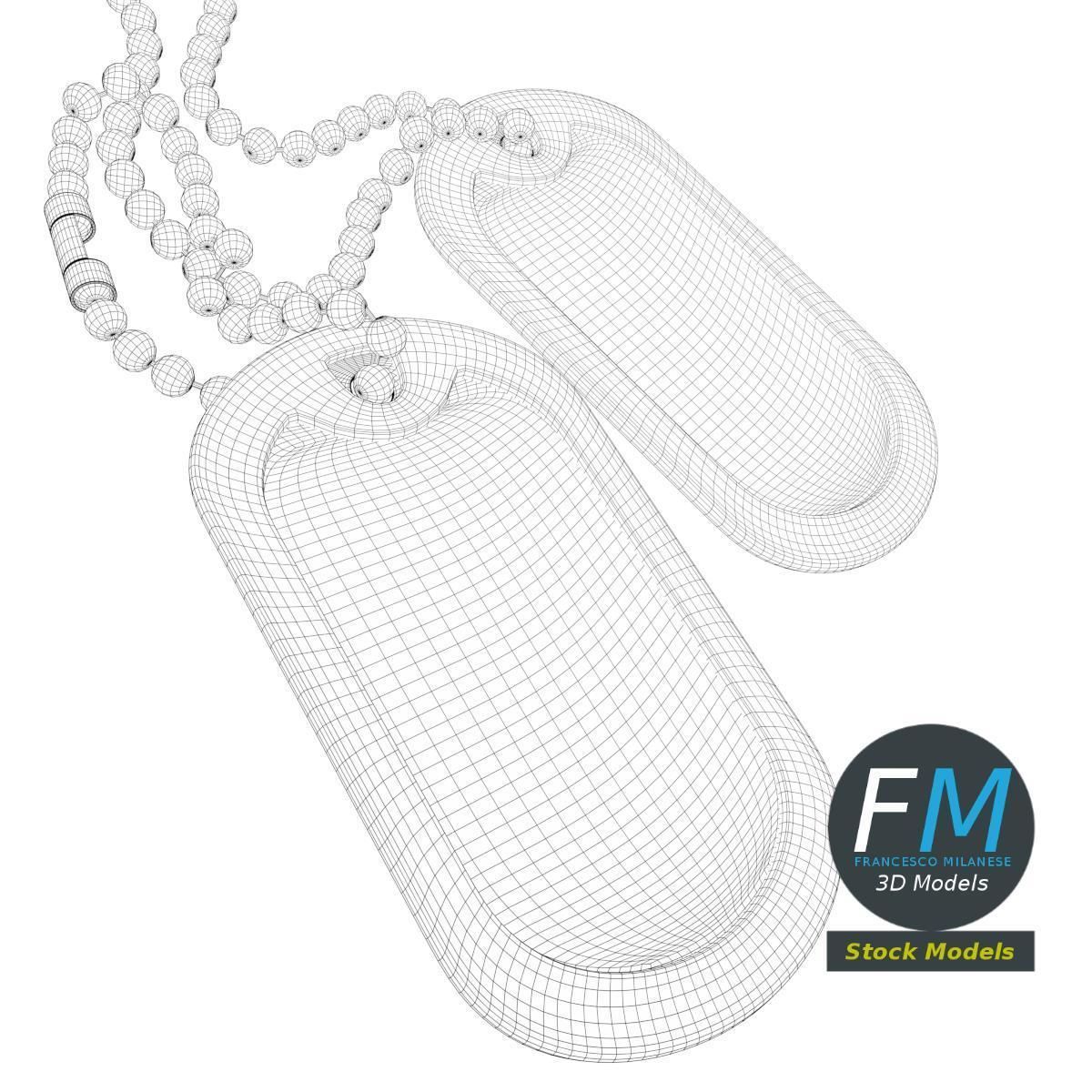 Dog tags 3D model | CGTrader