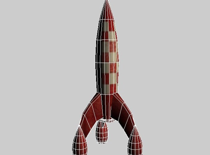 3D model Toy rocket VR / AR / low-poly MAX OBJ 3DS FBX C4D STL ...