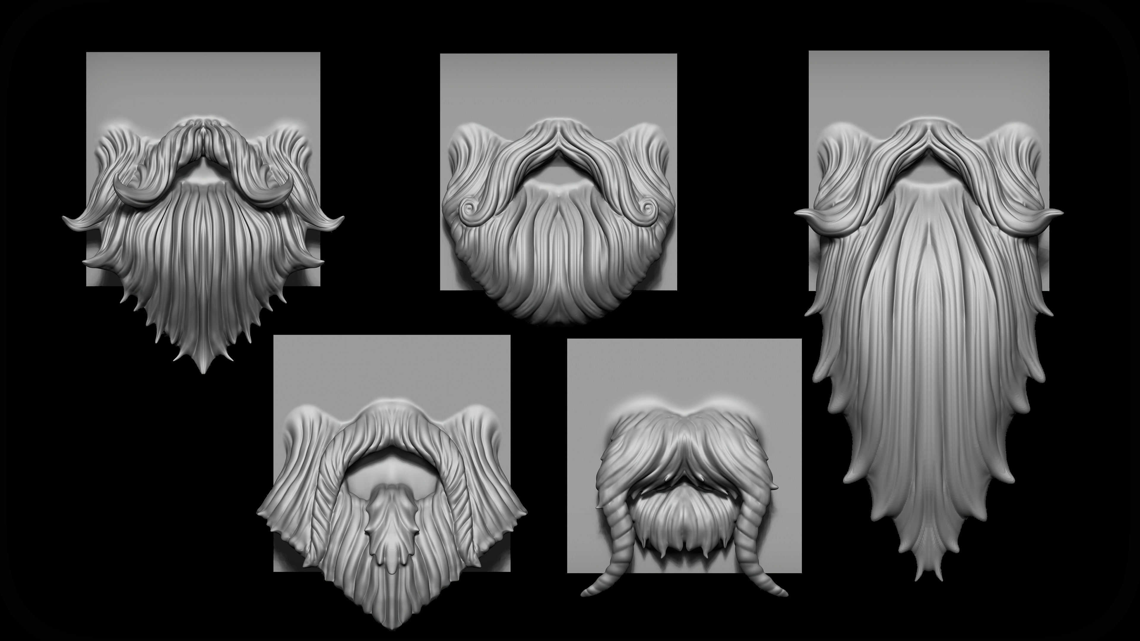 3D model Zbrush - Beards VDM Brush VR / AR / low-poly | CGTrader