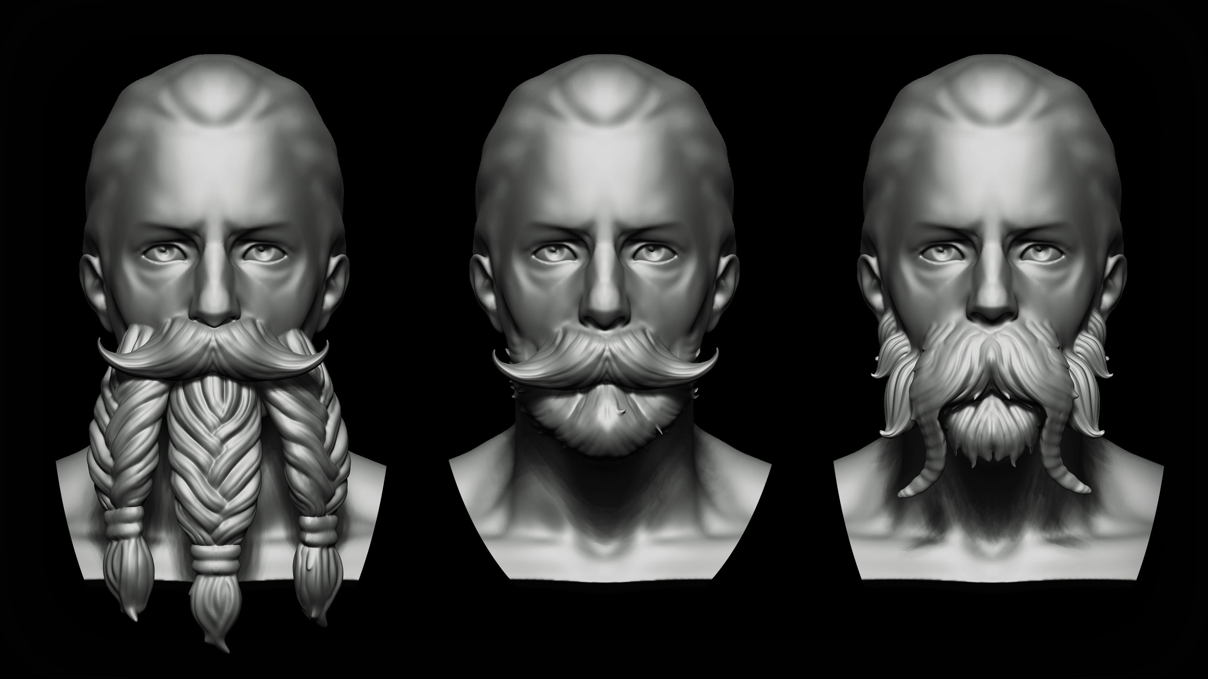 3D model Zbrush - Beards VDM Brush VR / AR / low-poly | CGTrader