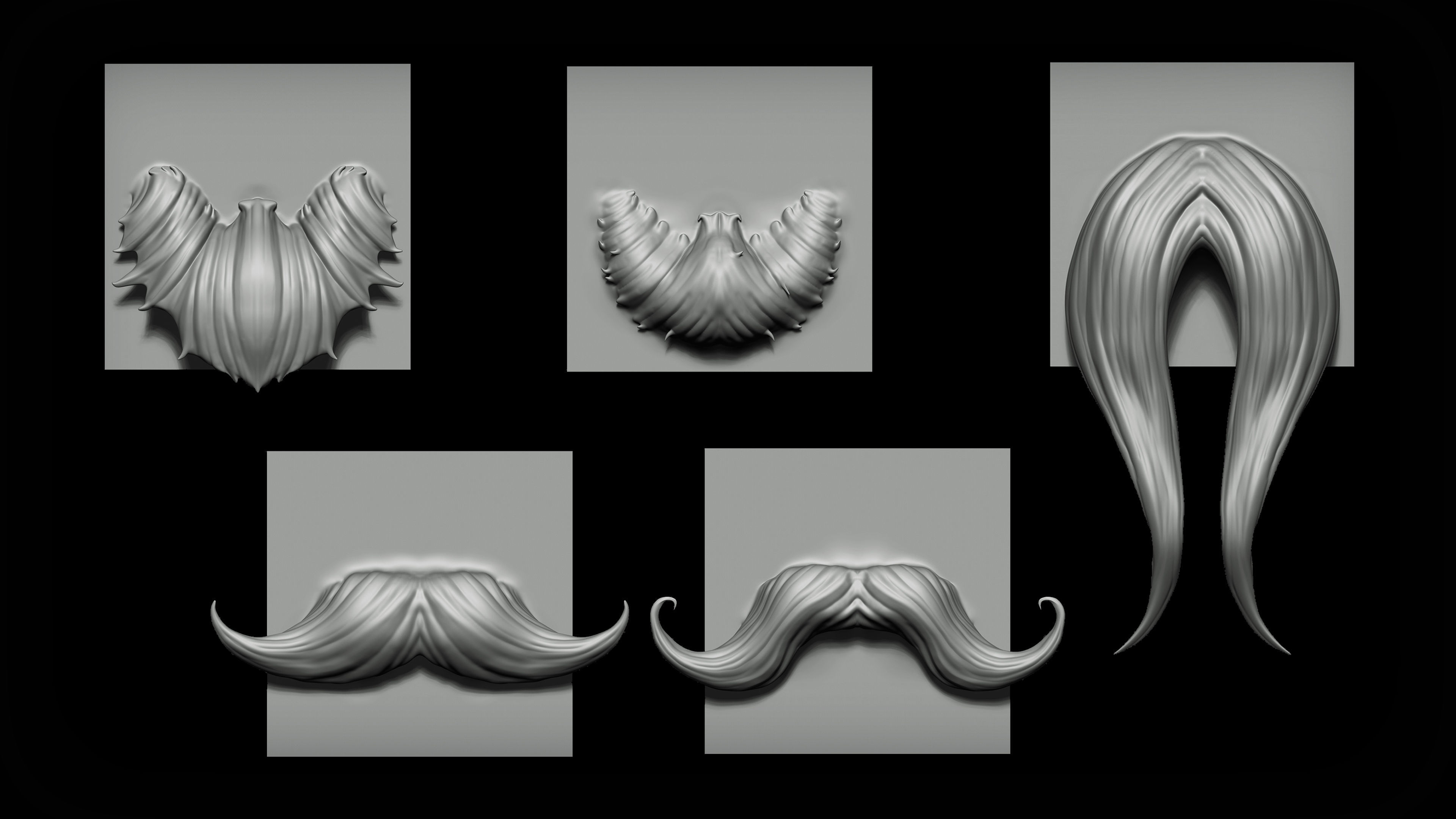 3D model Zbrush - Beards VDM Brush VR / AR / low-poly | CGTrader