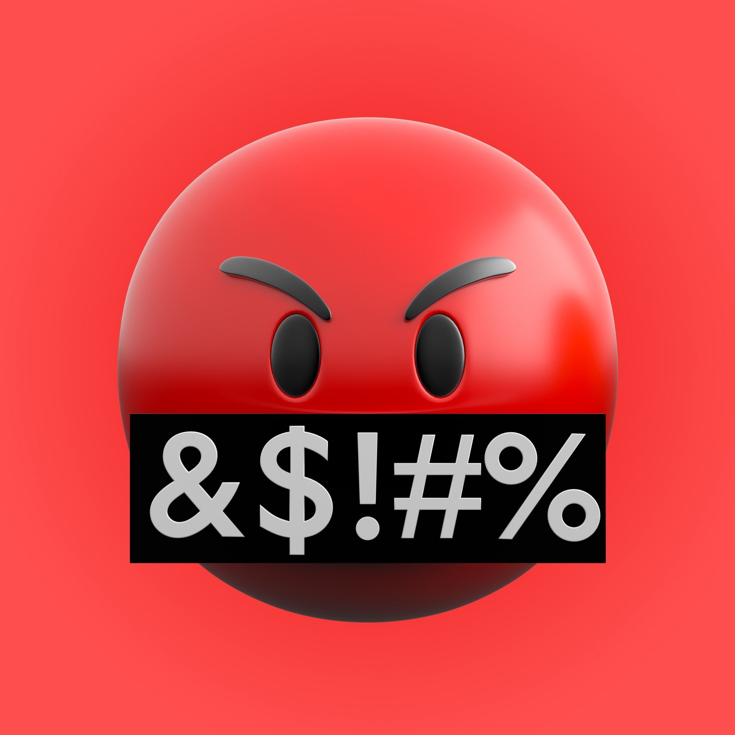 3D Asset Emoji Cussing Or Swearing CGTrader