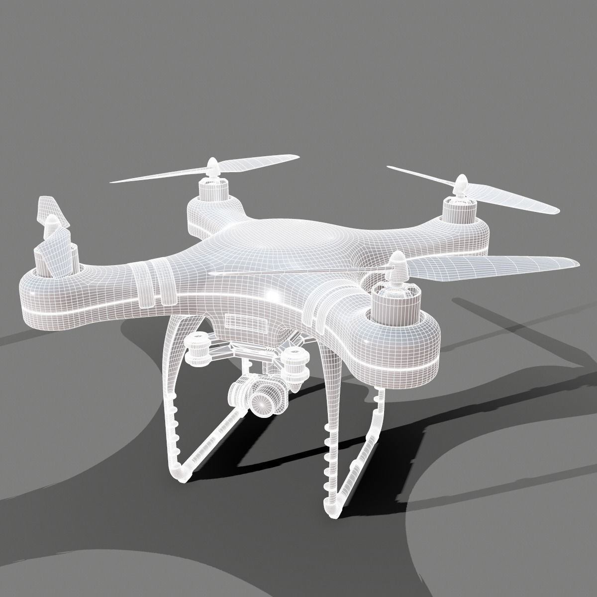 Drone with propellers 3D model | CGTrader