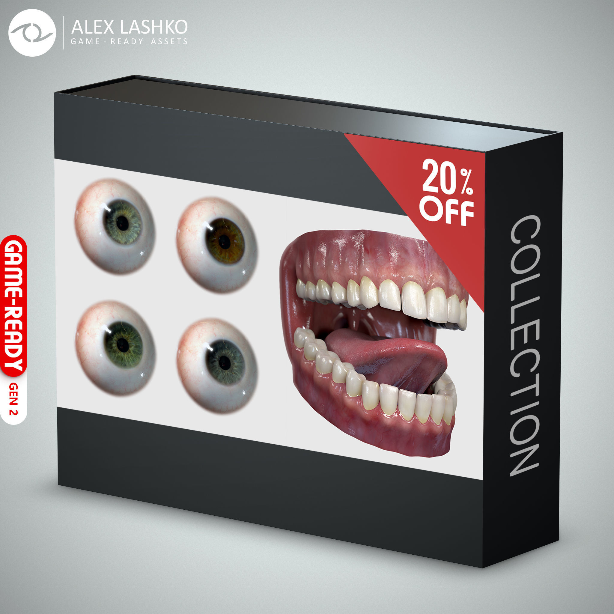 Eyeball and Teeth Collection VR / AR / low-poly | CGTrader