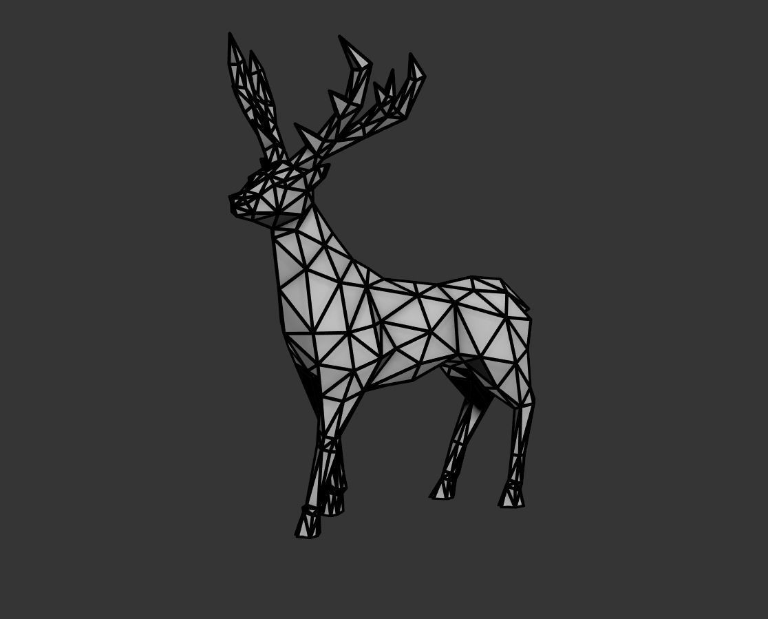 Deer Stag Low Poly 3d Print 3D model 3D printable | CGTrader